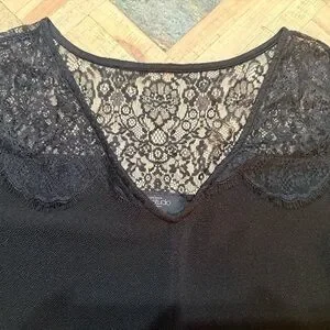 Michel Studio | Tops | Michel Studio Black Lace Overlay Fay To Evening ...